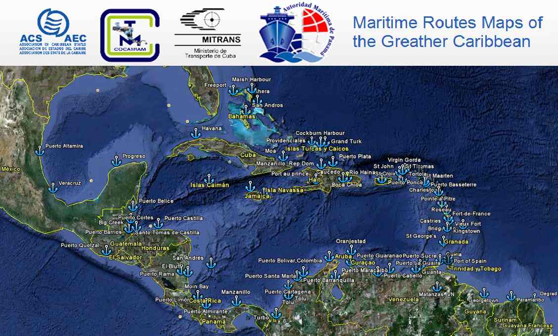 Maps of Maritime Routes of the Greater Caribbean | The Association of ...